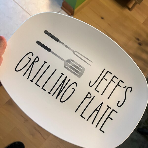 Giving Plate, Farmhouse Black & White, Personalized Plate, Pass Along ...