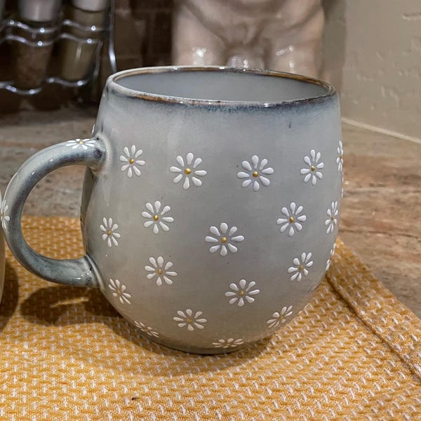 Daisy Coffee Mug | Cozy Tea Cups | Daisy Cappuccino Ceramic Mug | Cute ...