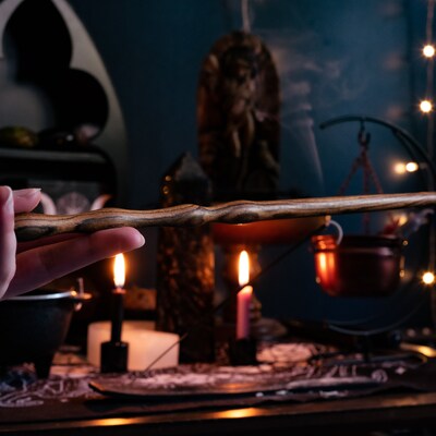 Mahogany Ritual Wand Pagan Altar Wand - Etsy