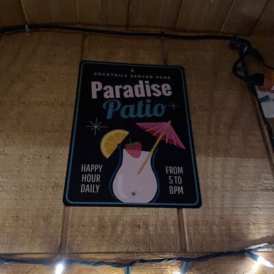Paradise Patio Sign Patio Lover Gift Patio Decor Beachy - Etsy