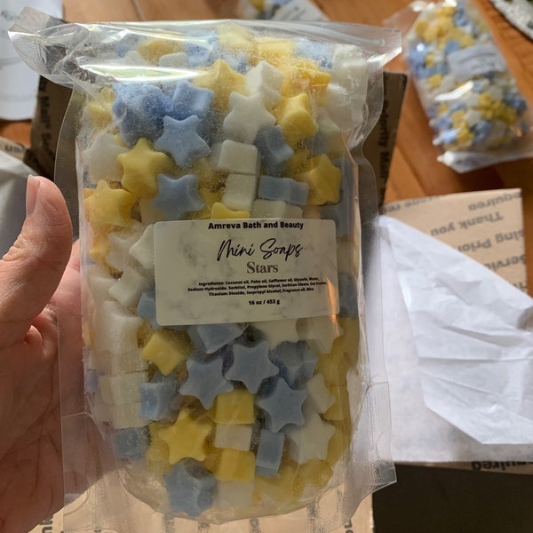 Bulk Mini Stars Soap 6 Oz Customized Tiny Soap YOU CHOOSE Handmade Soap ...