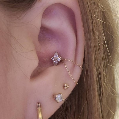 14k Gold 20G Cartilage Hoop,nose Hoop,helix Hoop,rook Hoop,tragus Hoop ...