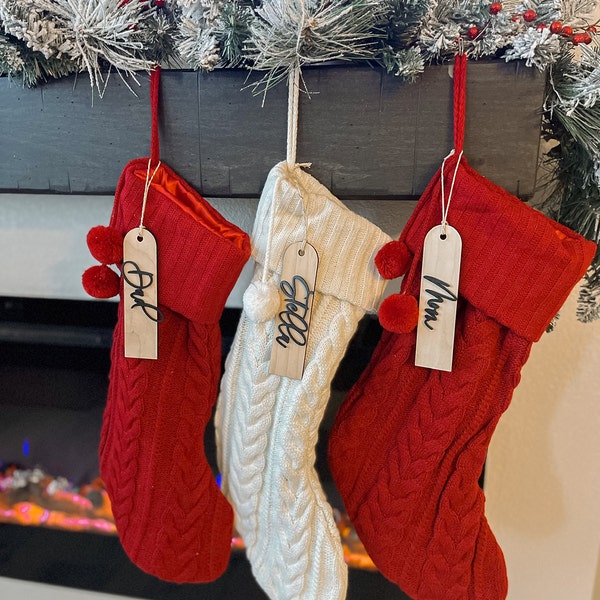 Personalized Stocking Tags, Custom Stocking Tags, Stocking Name Tags ...