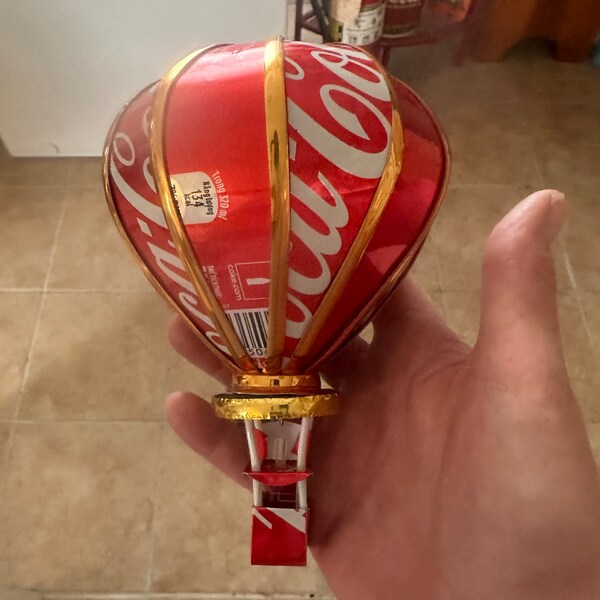 Recycled Tin Can Model: Coke / Small Coca-cola Hot Air Balloon - Etsy
