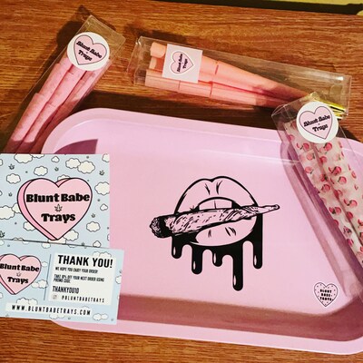 Pink Lips Rolling Tray // Cute Rolling Trays // Weed Tray // Custom ...