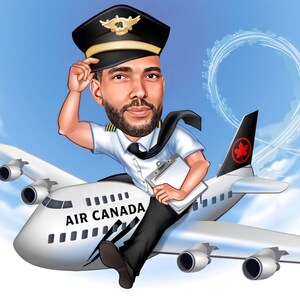 Custom Pilot Portrait Personalized Female Pilot Gift Idea - Etsy