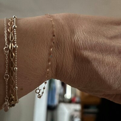 14K WHITE GOLD ANKLET 2.0MM Wide Double Curb Link 10 Inch Spring Ring ...