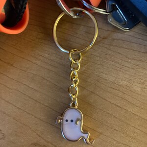 Cute Green Ghost Keychain - Etsy