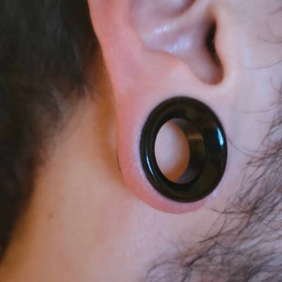 Stone Ear Tunnel Opalite Double Flare Concave Organic Stone - Etsy