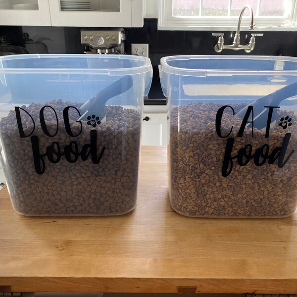 Dog or Cat Food Container Decal | Label Only - Etsy