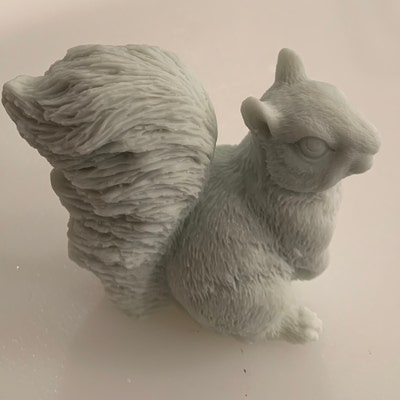 3d Squirrel Silicone Mold. 3d Large Squirrel Mold for Wax Soap Concrete ...