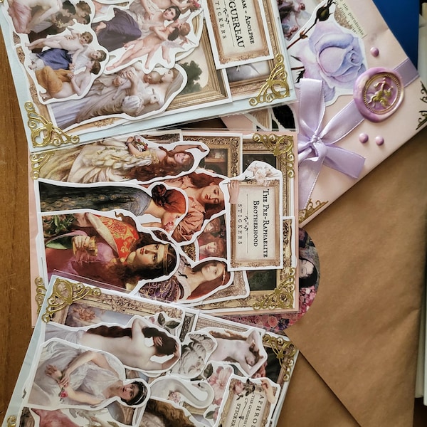 ROCOCO Stickers ~ Classical Art Stationery - 18th Century Art ~ Marie ...