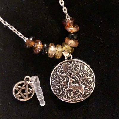 Celtic Pagan Morrigan Flying Crow Raven W Pentacle Dblsided W Crow ...