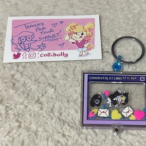 Spamton Deltarune Shaker Charm Keychain Acrylic Openable Charm 2.5in ...