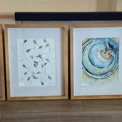 The Cerebellum and Brain Stem in Turquoise Brain Art Watercolor Brain ...