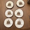 Custom Engraved Tree Coasters - Rustic Wood Slice Set for Home Decor ...
