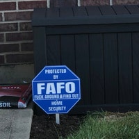 FAFO Home Security Sign - Etsy