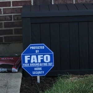 FAFO Home Security Sign - Etsy