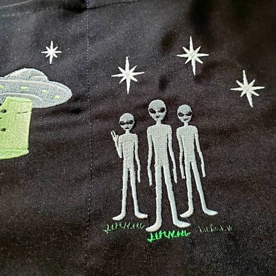 Aliens Machine Embroidery Design, Extraterrestrial Embroidery Pattern ...
