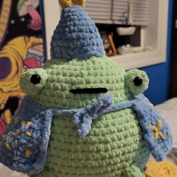 Jumbo Wizard Frog Crochet Pattern / Chunky Crochet Wizard Mage / US PDF ...