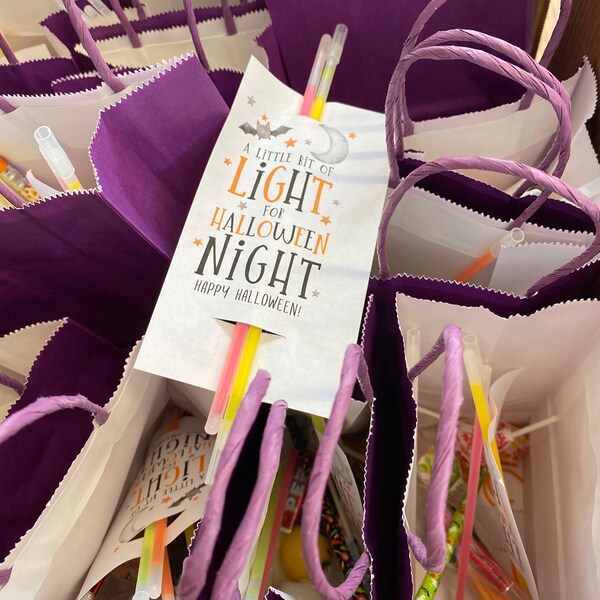 Printable Halloween Glow Stick Holder, A Little Bit of Light for ...