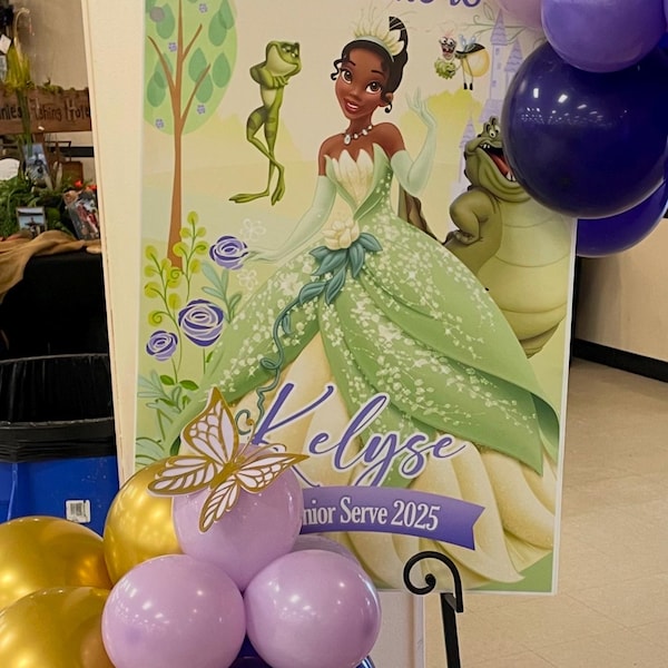 Princess Tiana Welcome Sign, Princess Tiana Welcome Board, Princess ...