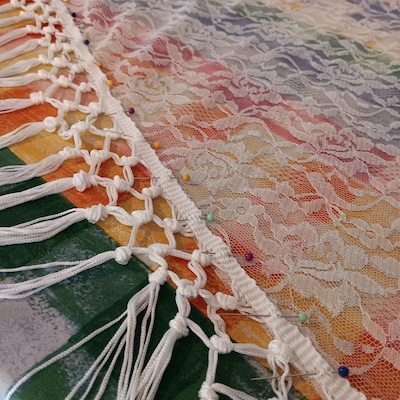 Cream, Cable Twist Knit Fabric, Selvage Edge, Knitted Sweater Style ...