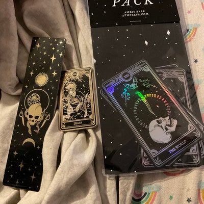 Celestial Sticker Pack, Marigold Tarot Holographic: the Star, the Moon ...