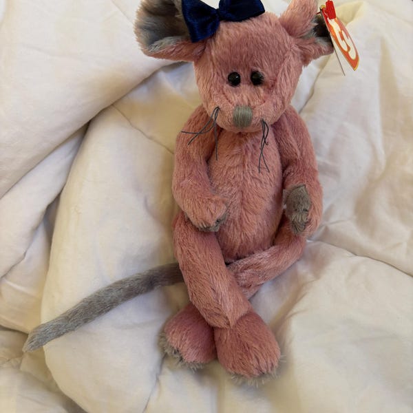 Vintage 1993 Bugsy Beanie Baby, Vintage Teddy Bear in Lady Bug Costume ...