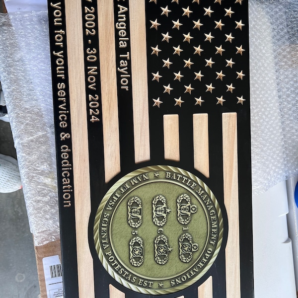 Personalized Wood Engraved Military Wall Plaques - Army - Navy - Coast ...