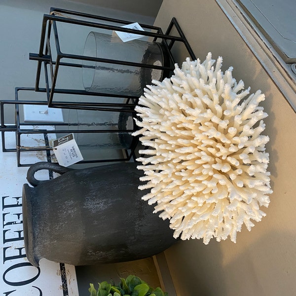 Beach Decor Table Coral - Coral - Seashells- Beach Decor - Coastal Home ...