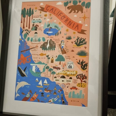 Sydney Australia Map. Beautiful Wall-art Poster. Hand Drawn Illustrated ...