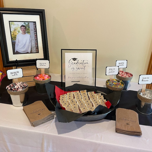 Graduation Dessert Table Sign, Printable Graduation Treat Table Sign ...