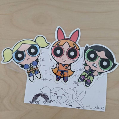DBZ Saiyan Powerpuff Girls Sticker Vinyl - Etsy UK