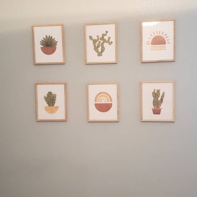 Boho Nursery Decor, Cactus Nursery Prints, Nursery Decor, Set of 6 ...