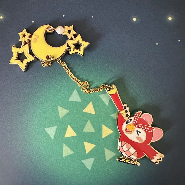 Animal Crossing Enamel Pin - Celeste Stargazer - Etsy