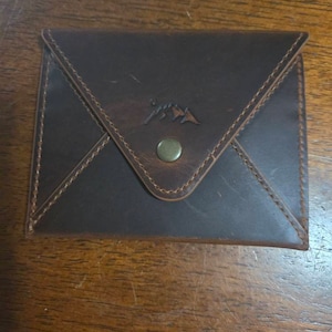 Envelope Wallet Women's Leather Mini Credit Card Wallet Handcrafted - Etsy