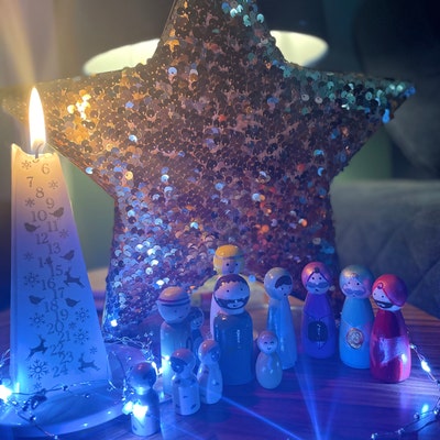 Hand Painted Easter Tree Mini Wooden Egg Decorations 3 Cross - Etsy UK