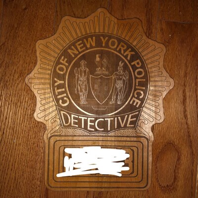 Personalized Wooden New York City Police Shield or Shoulder Patch ...