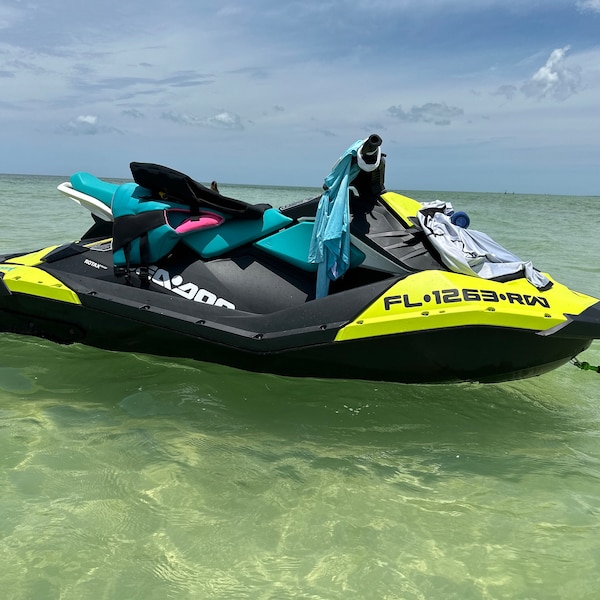 Custom Sea Doo Font Jet Ski Registration / CF Number Decal (set of 2 ...