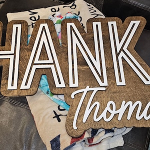 Personalized 3D Nursery Baby Name Sign Custom Wood Name Plaque ...