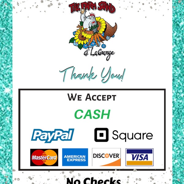 Printable Payment Sign | We Accept Credit Cards Sign | Vendor Payment ...