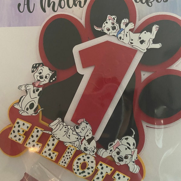 Dalmatian Cake Topper - Etsy