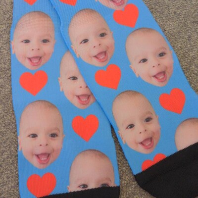 Custom Love Socks, Photo Socks, Anniversary Gift, Gift for Boyfriend, Gift Girlfriend ...