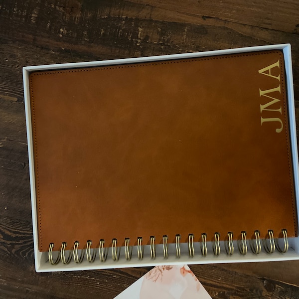 Custom Spiral Executive Journal Notebook, Personalized Spiral Vegan ...