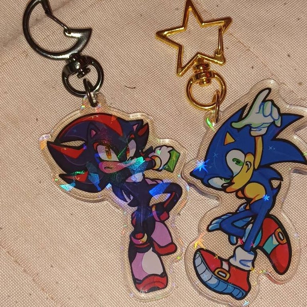 Rouge 2.5 Inch Holographic Star Clear Acrylic Charm / Keychain - Etsy