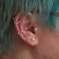 Moon Phases Conch Piercing Cartilage Earring Celestial Daith - Etsy