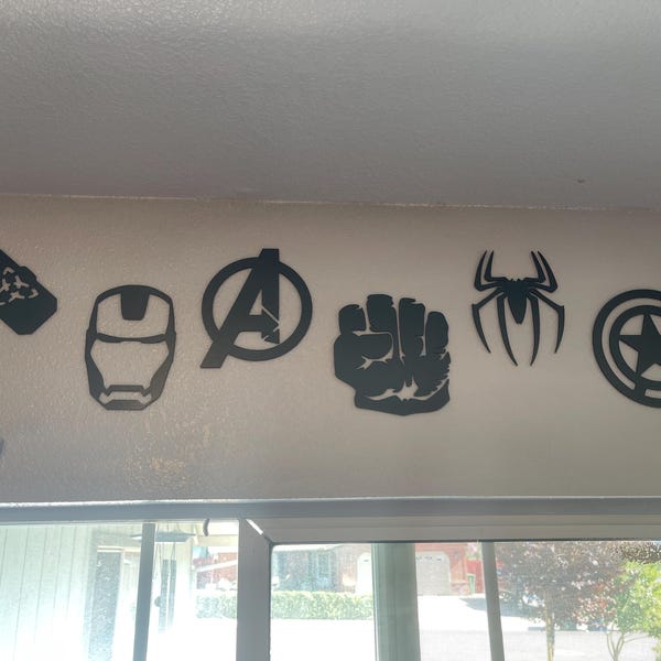 Marvel Avengers Sets of 6 Wood Wall Art , Nursery Wooden Home Decor ...