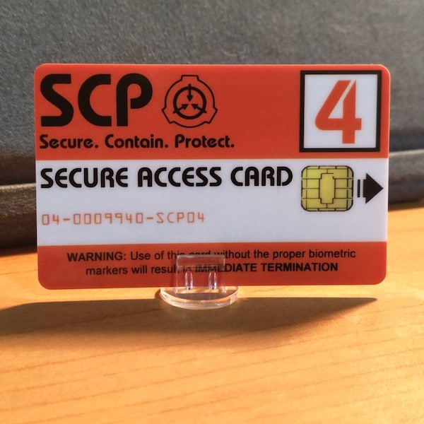 SCP Foundation Departmental ID Card / Badge - Customized With Your ...