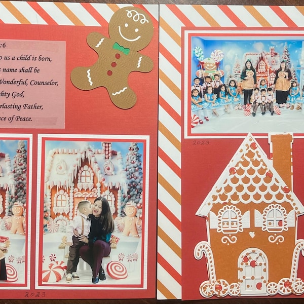 GRANDMA'S GANG TITLE Family 3D Paper Piecing for Premade Scrapbook Page ...
